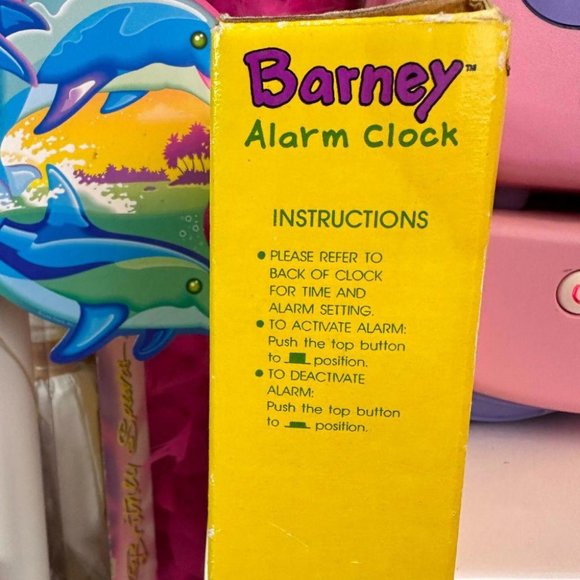 Wall Decor | 1993 Vintage Barney Purple Dinosaur Alarm Clock | Poshmark